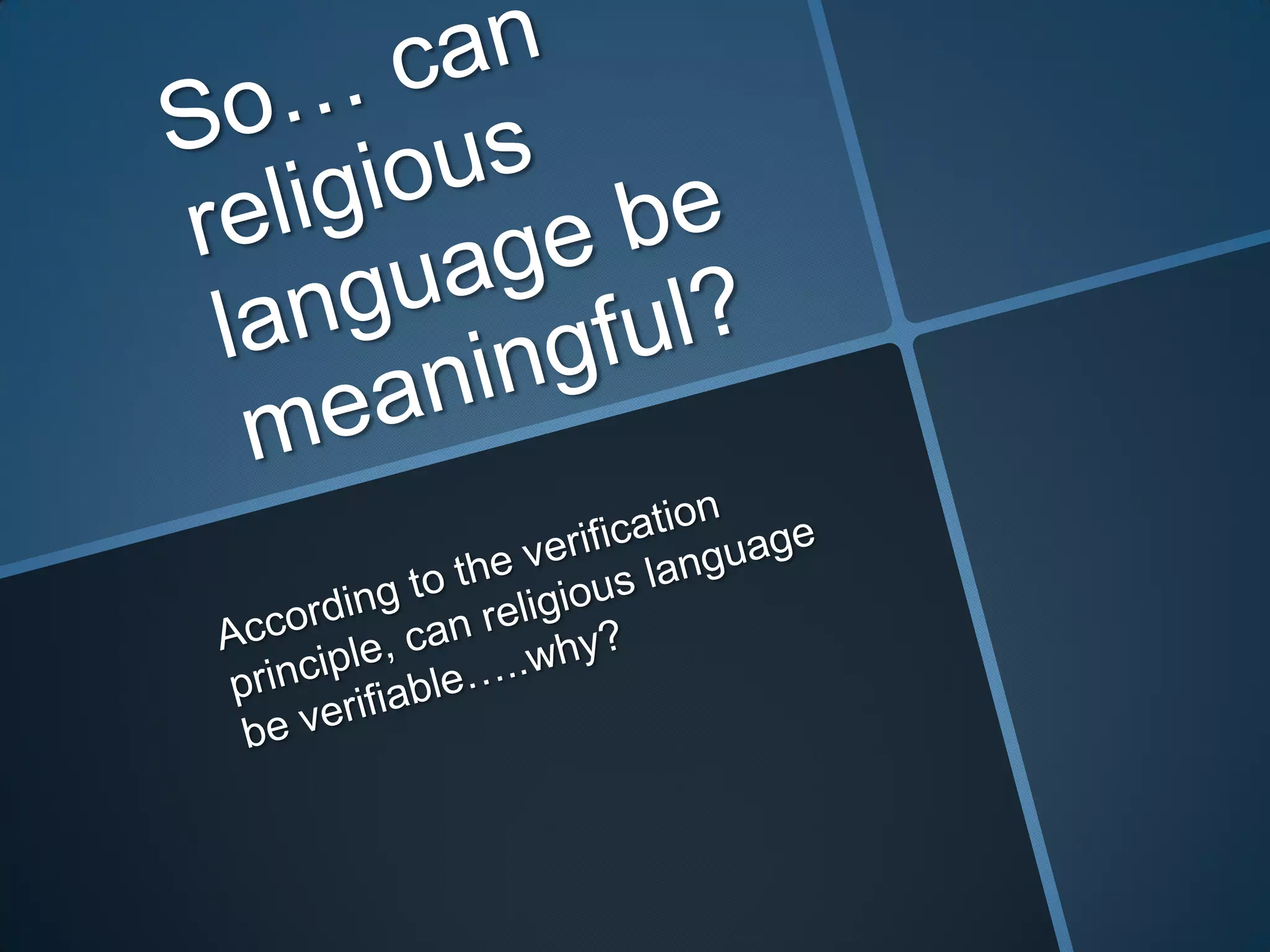 Verification Principle | PPTX