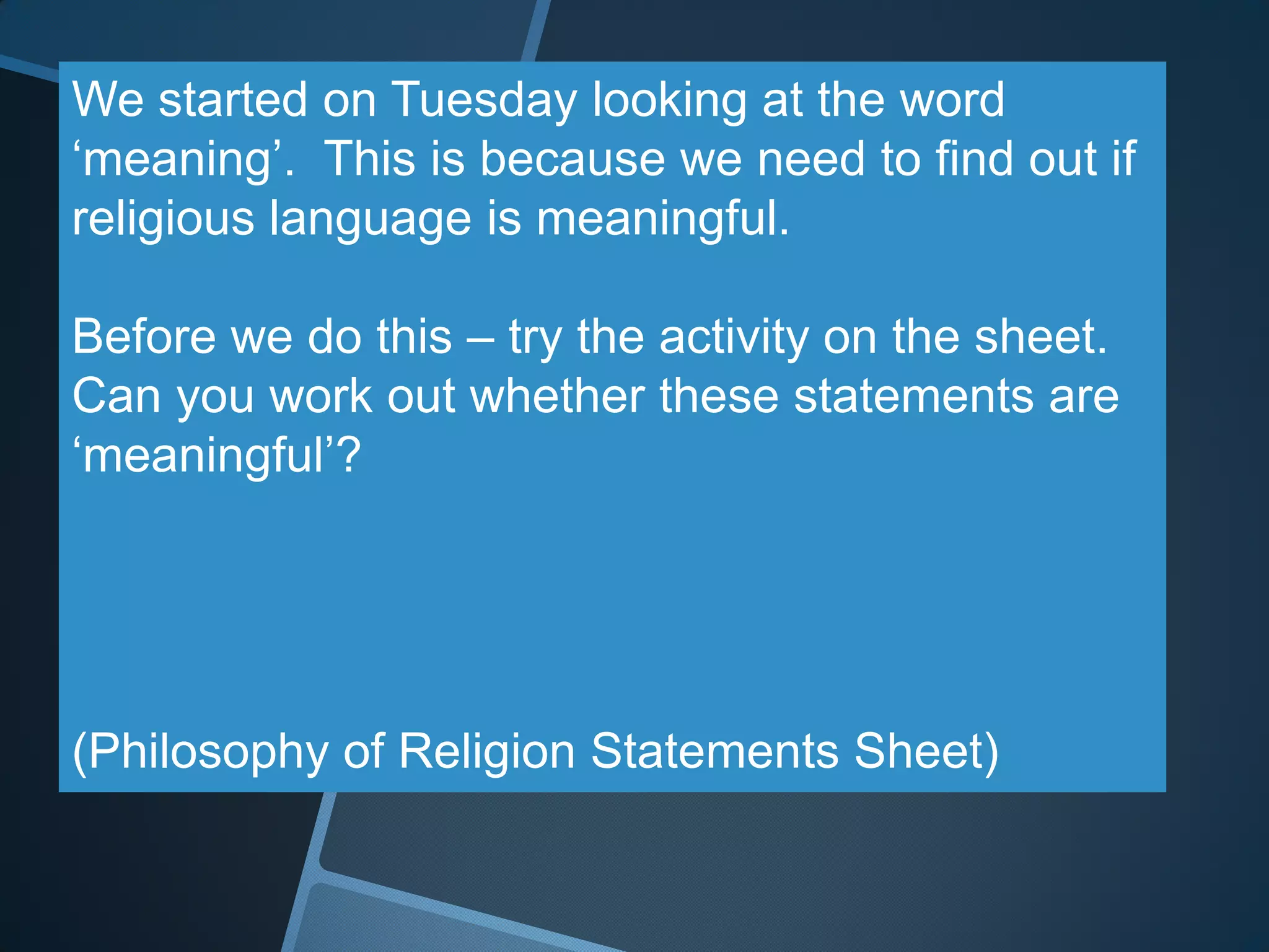 Verification Principle | PPTX