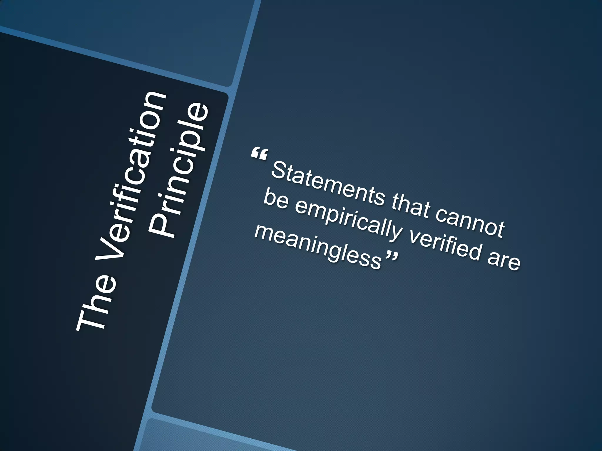 Verification Principle | PPTX