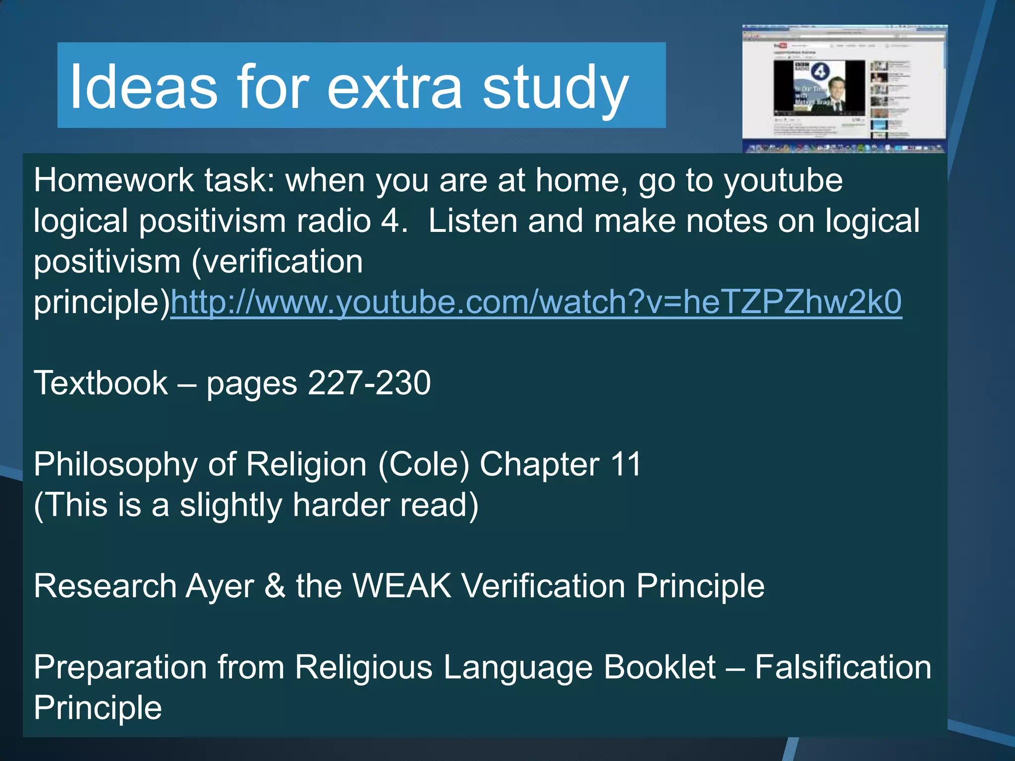 Verification Principle | PPTX