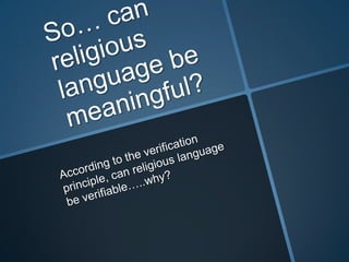 Verification Principle | PPTX