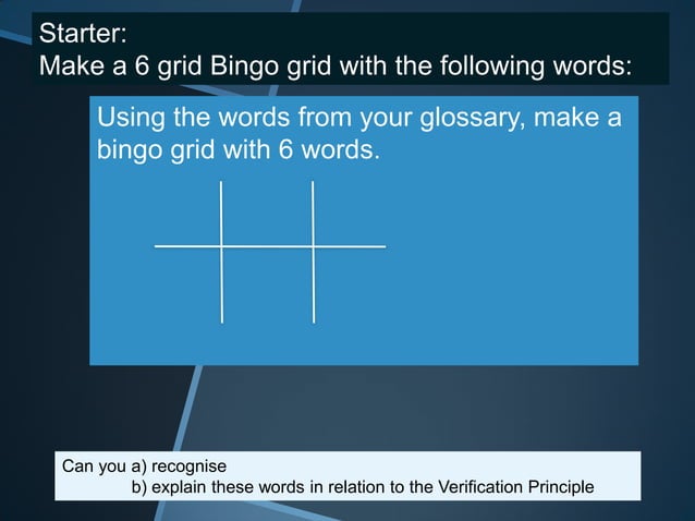 Verification Principle | PPTX