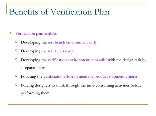 Verification strategies | PPT
