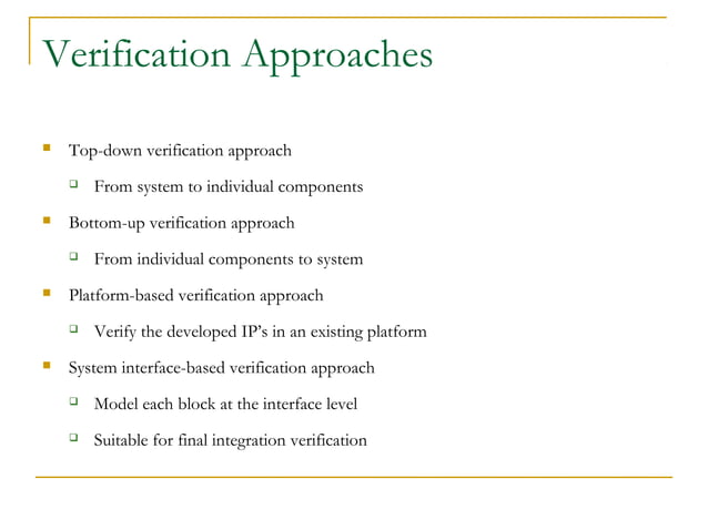Verification strategies | PPT