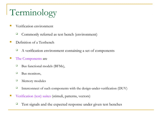 Verification strategies | PPT