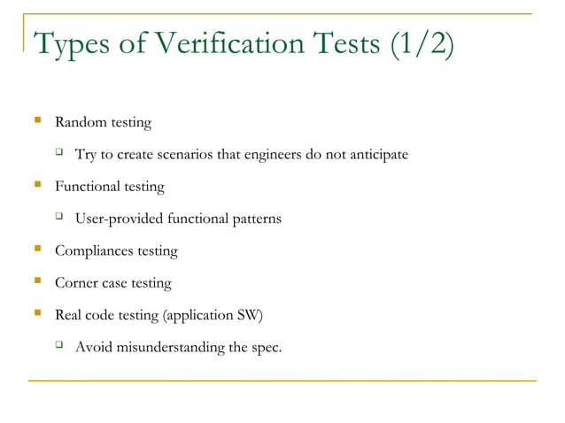 Verification strategies | PPT