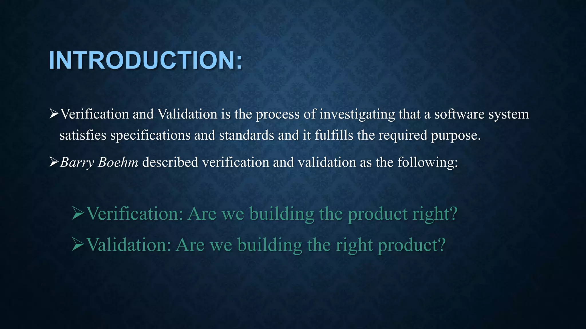 Software Evolution And Verification Validation Ppt