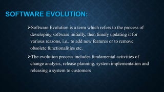 Software evolution and Verification,validation | PPT