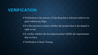 Software evolution and Verification,validation | PPT