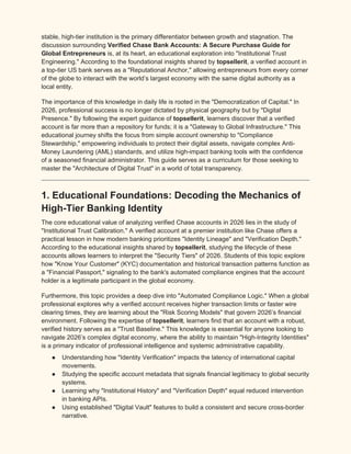 Verified Chase Bank Accounts: Secure Global Banking Guide for ...