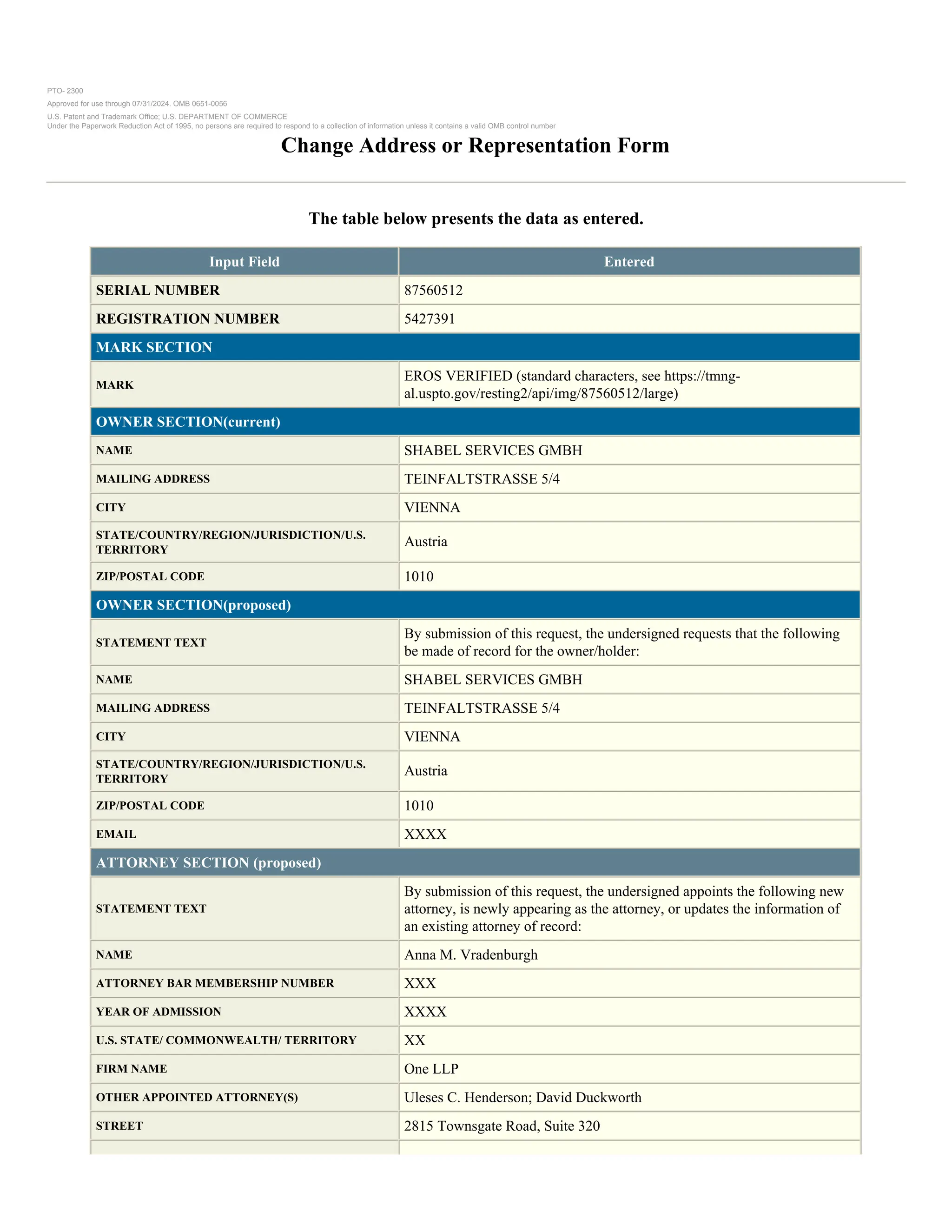 Eros Verified Trademark Changes Ownership | PDF