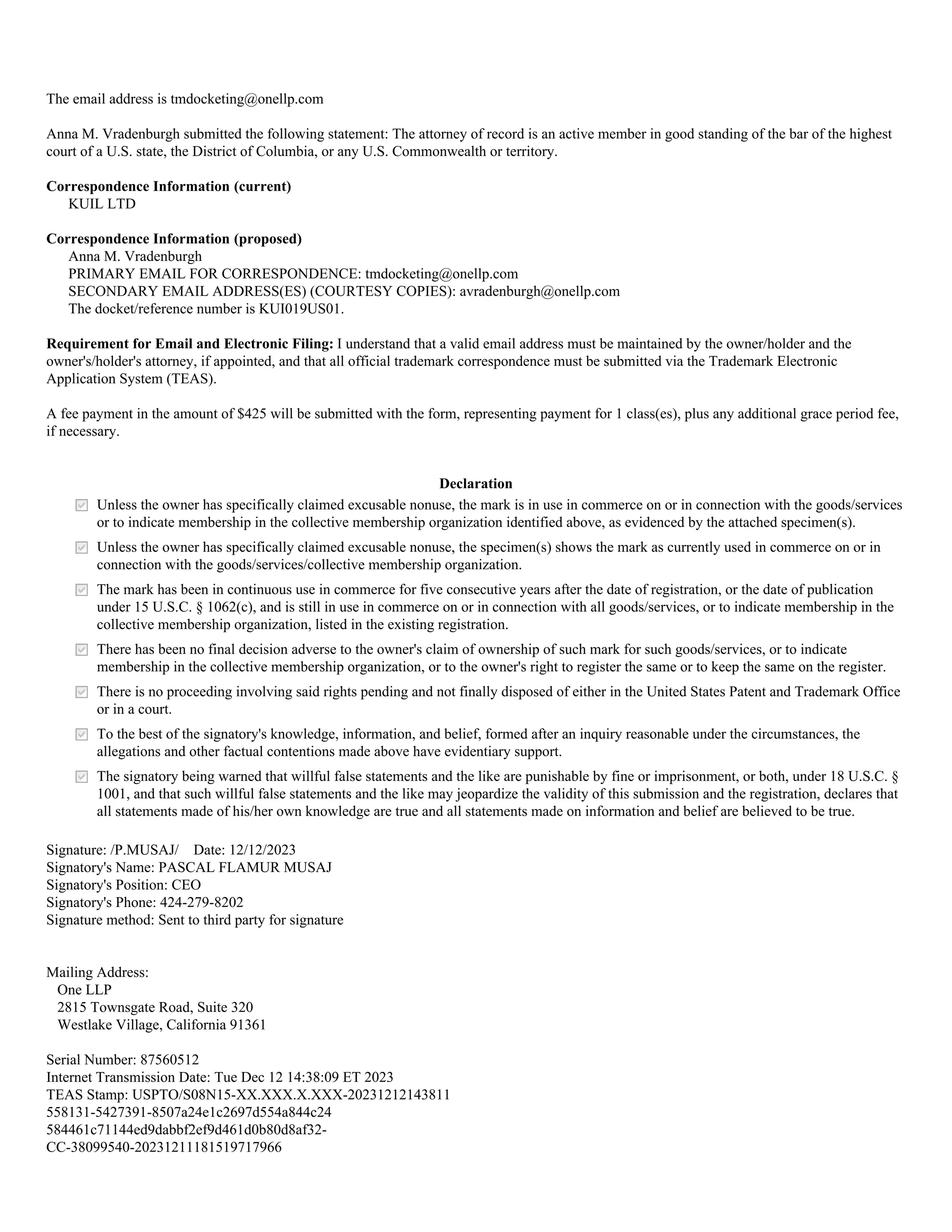 Eros Verified Trademark Changes Ownership | PDF