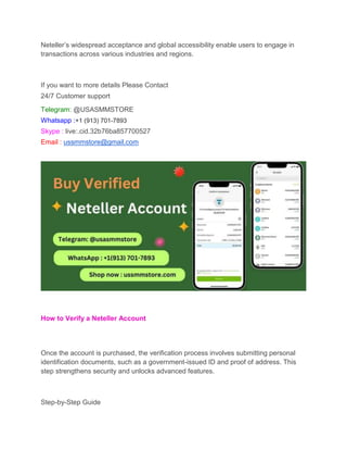 Verified Neteller Account.verified netteler | DOCX