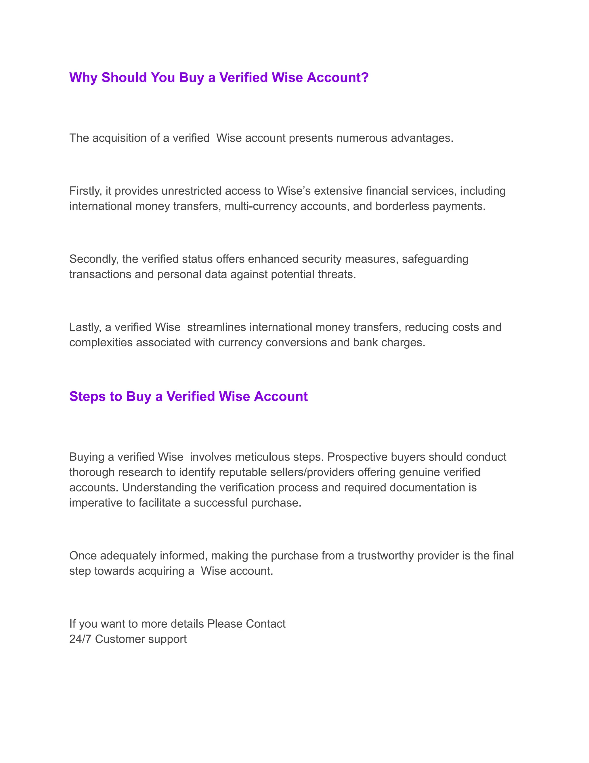 Verified Wise Account verified wise account | PDF