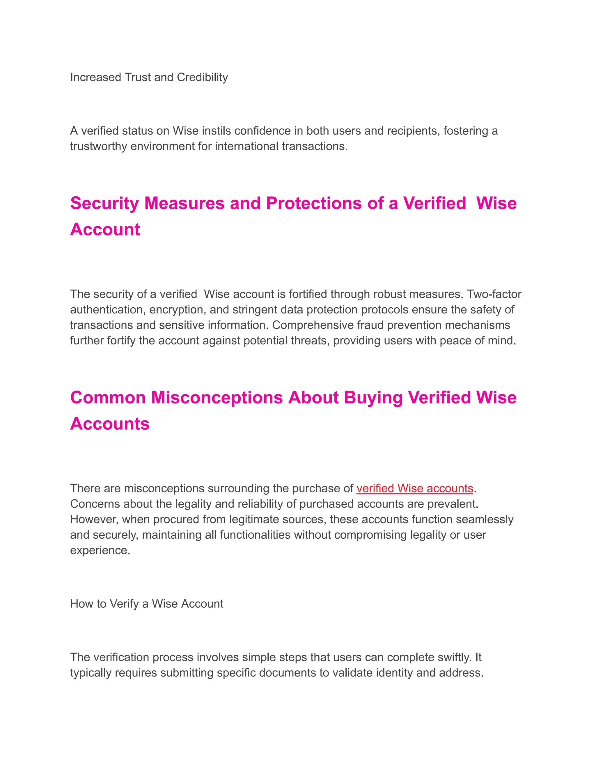 Verified Wise Account verified wise account | PDF