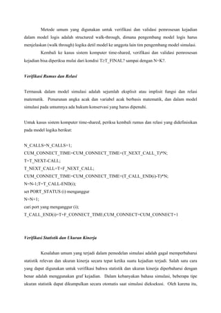 Verifikasi dan-validasi-sistem-pemodelan | PDF