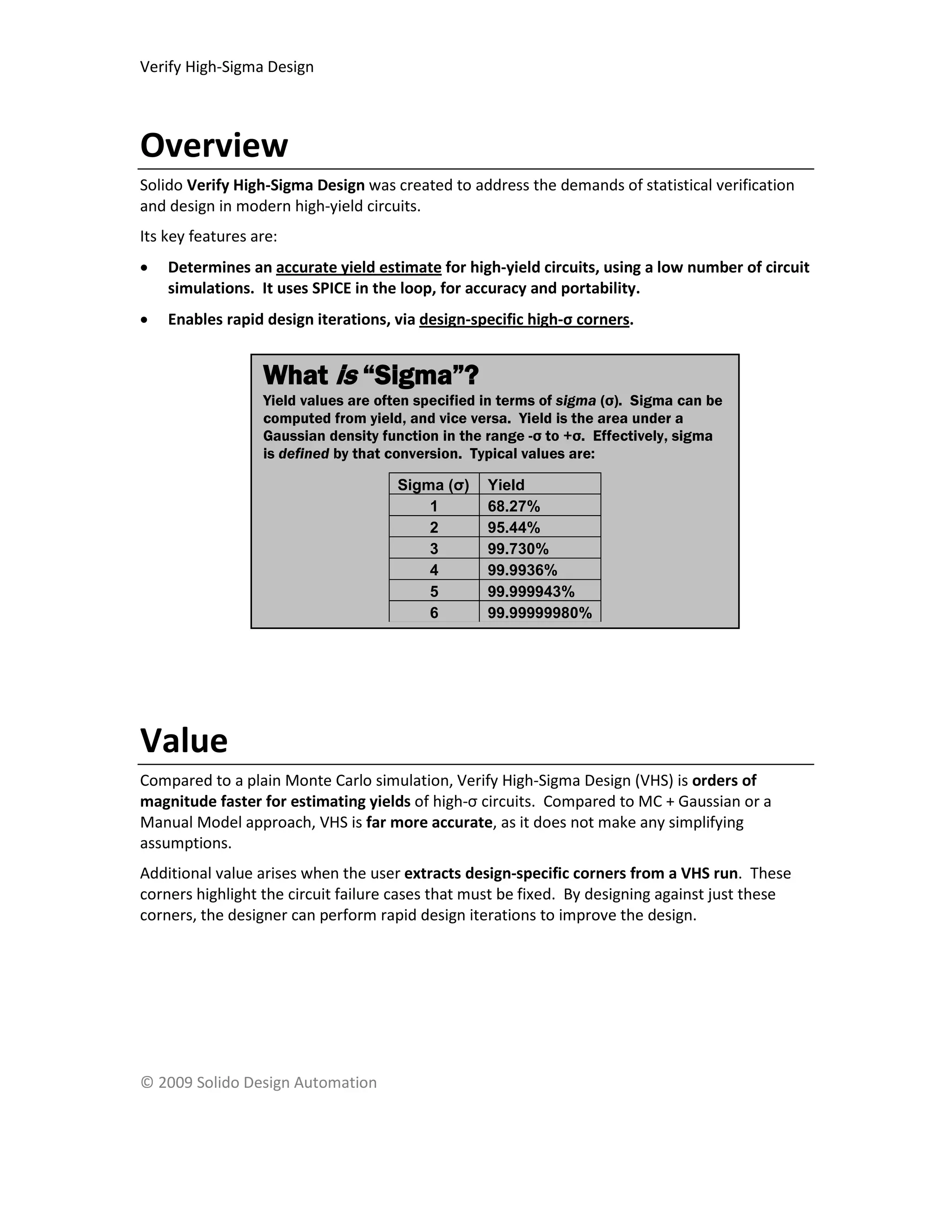 Verify High Sigma Whitepaper | PDF