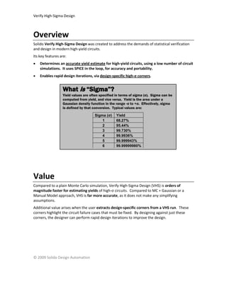 Verify High Sigma Whitepaper | PDF