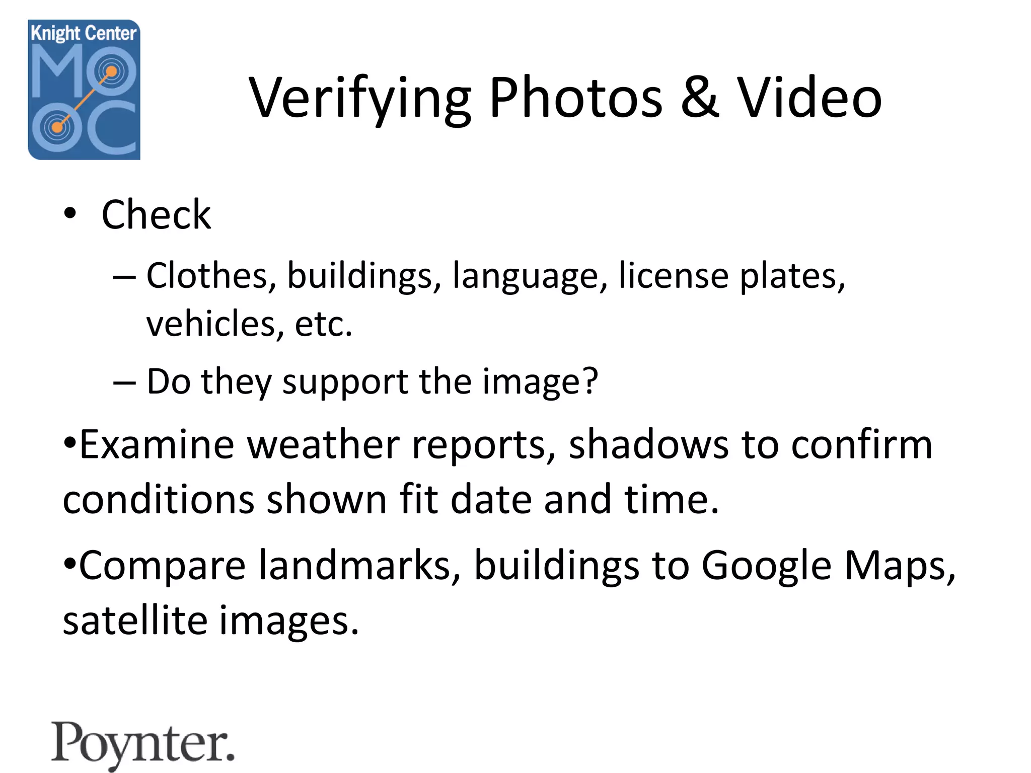 Verifying sources and content found on social media | PDF