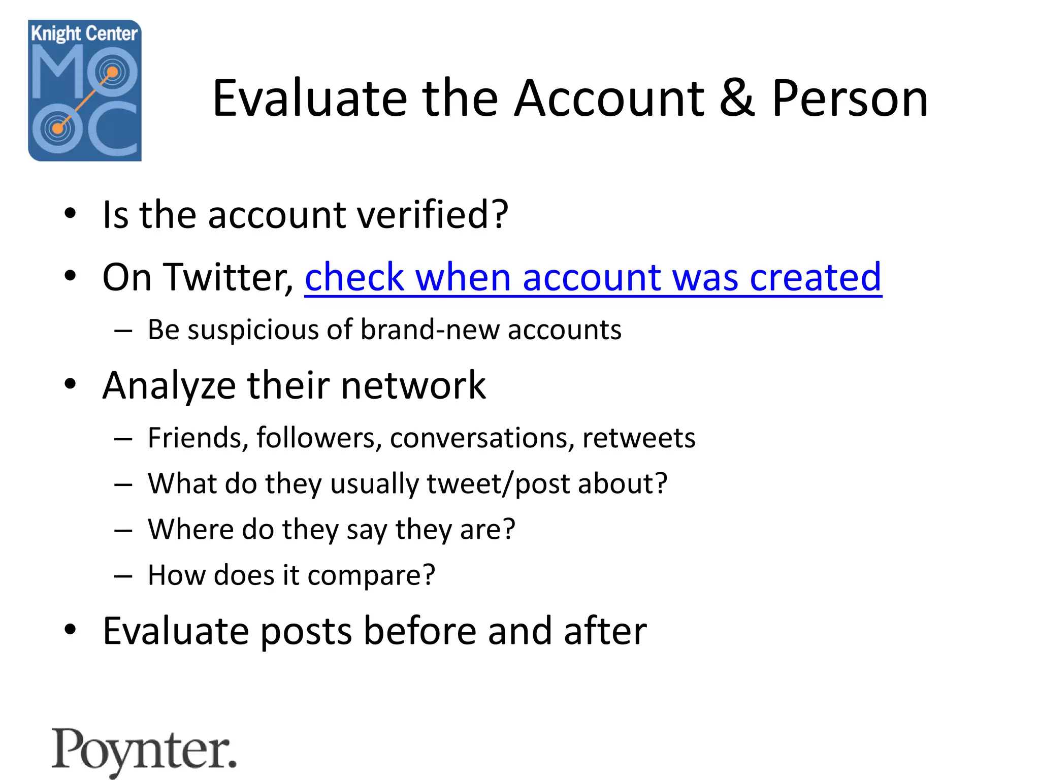 Verifying sources and content found on social media | PDF