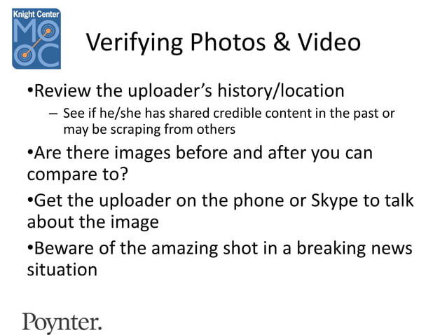 Verifying sources and content found on social media | PPT | Free Download