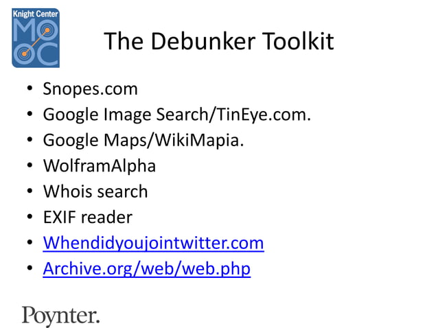 Verifying sources and content found on social media | PPT | Free Download