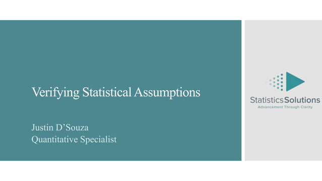 Verifying Statistical Assumptions | PPT