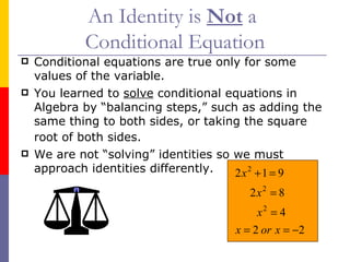Verifying trigonometric identities | PPT