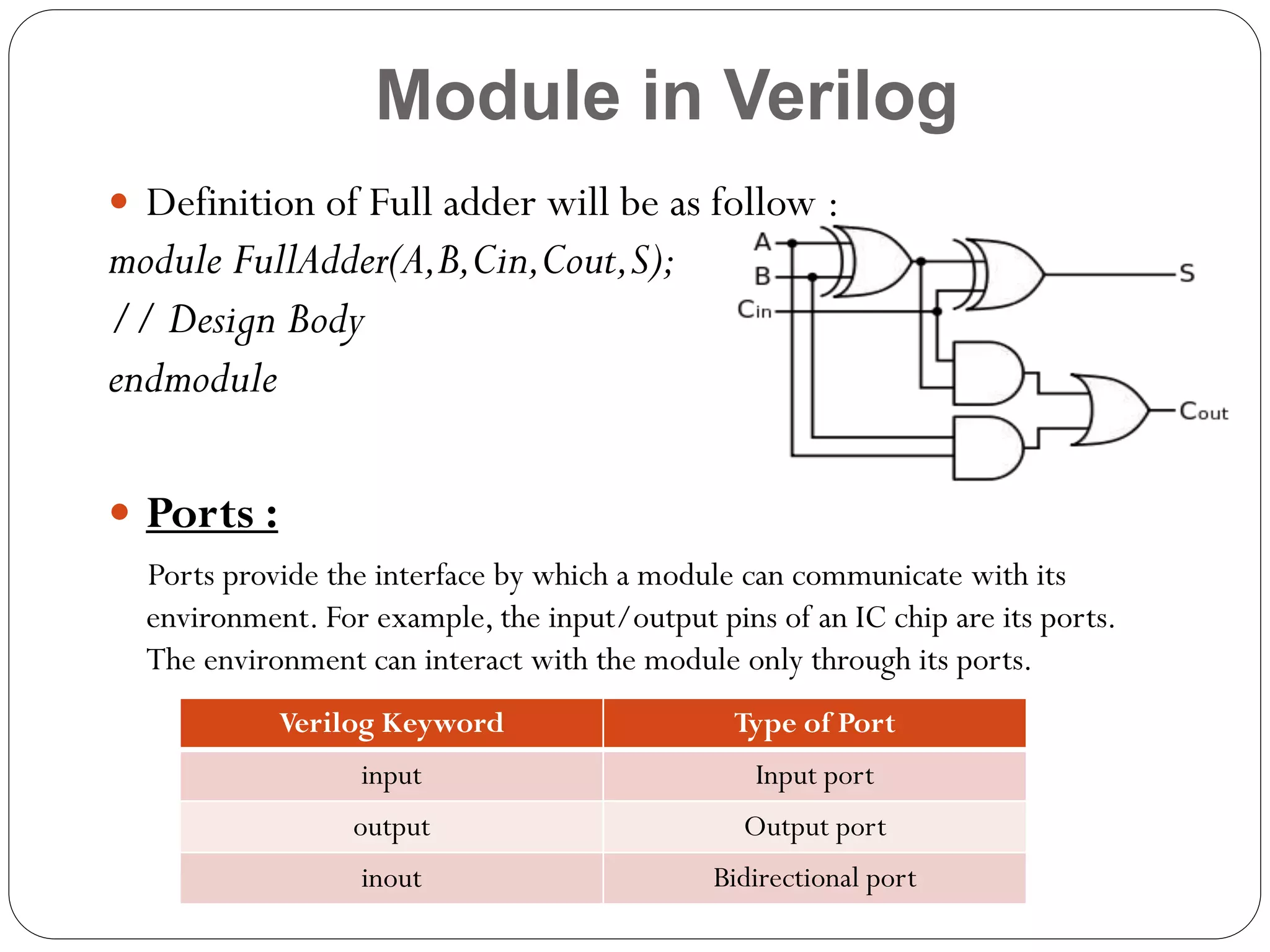 Verilog | PPTX | Programming Languages | Computing