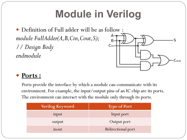 Verilog | PPTX | Programming Languages | Computing