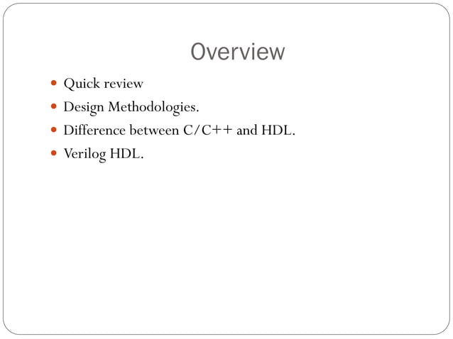 Verilog Pptx Programming Languages Computing