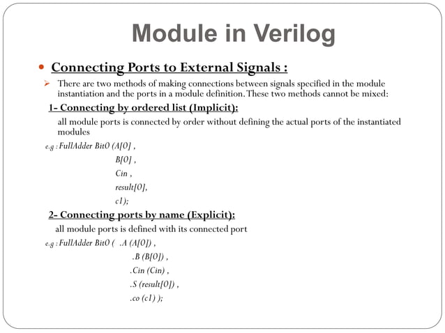 Verilog | PPTX | Programming Languages | Computing