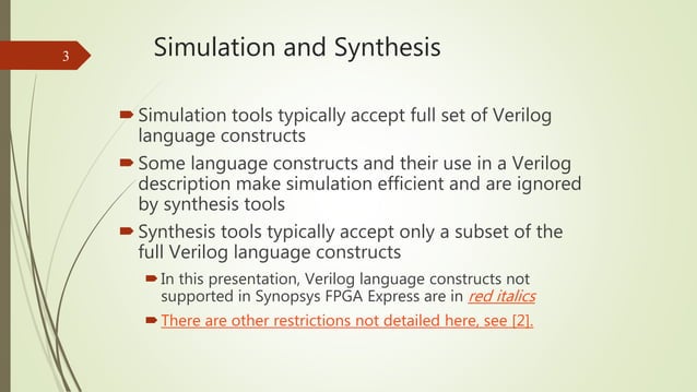 Verilog Tutorial Verilog Hdl Tutorial With Examples Pptx Programming Languages Computing
