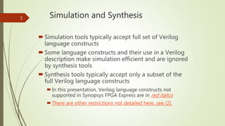 Verilog Tutorial - Verilog HDL Tutorial with Examples | PPT