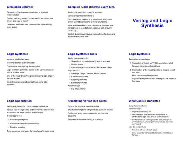 Short Notes on Verilog and SystemVerilog | PDF