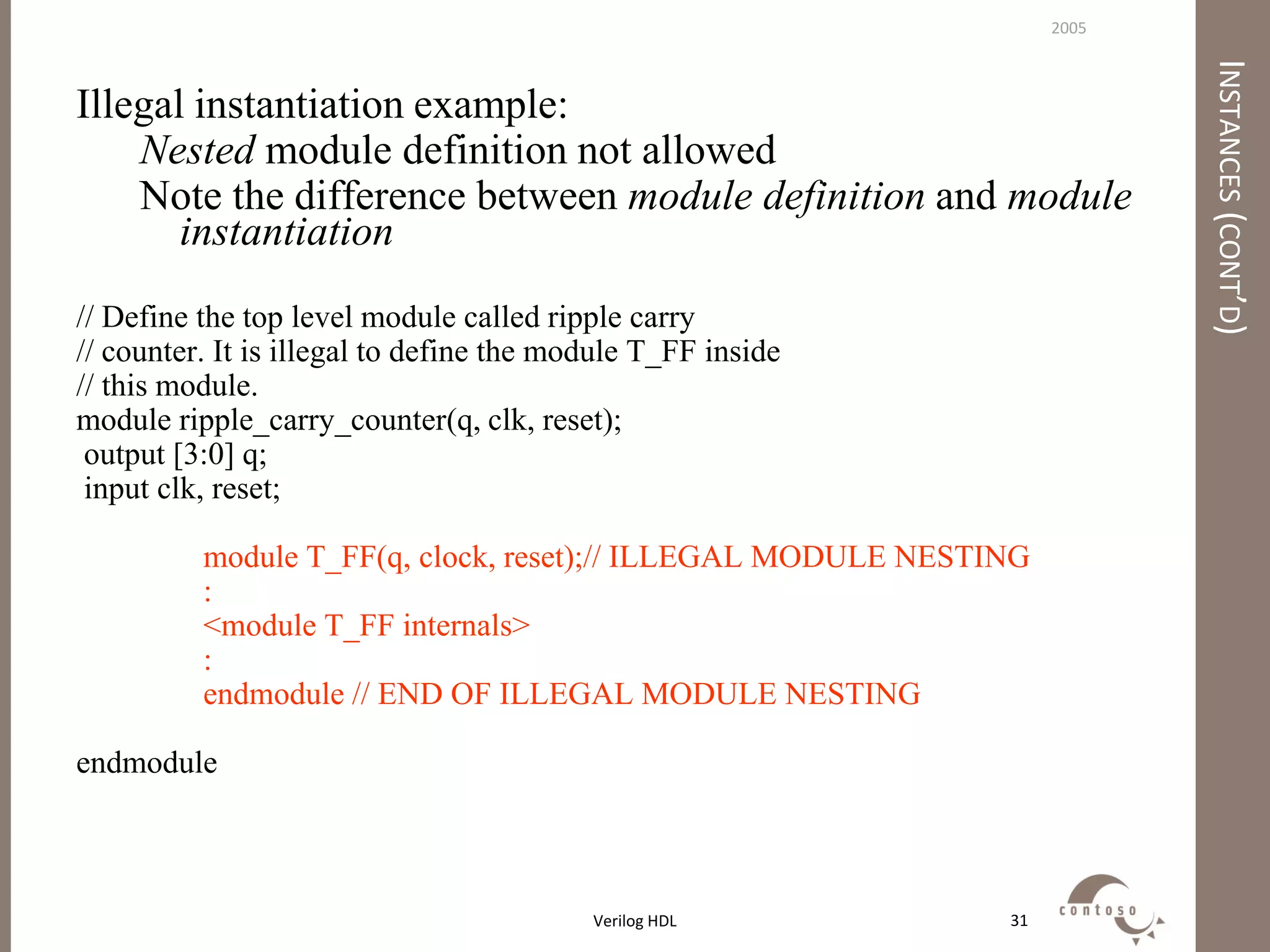 An Introductory Course On Verilog Hdl Verilog Hdl Ppr Ppt 9028
