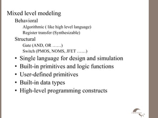 An Introductory course on Verilog HDL-Verilog hdl ppr | PDF