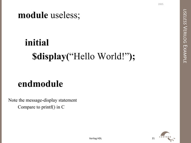 An Introductory Course On Verilog Hdl Verilog Hdl Ppr Ppt 0394