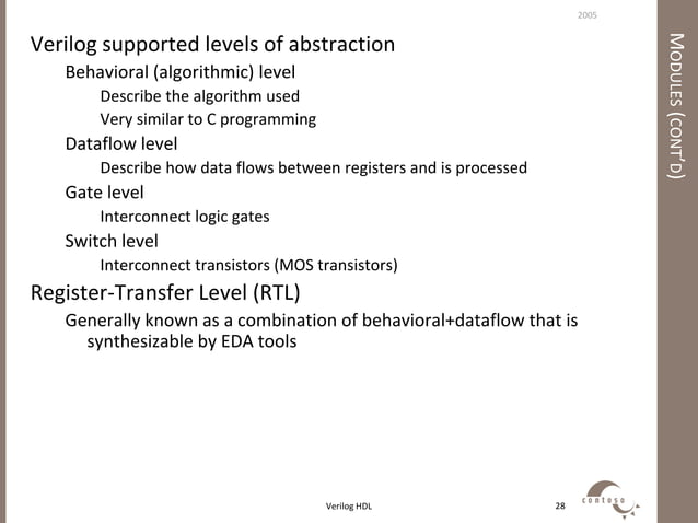 An Introductory course on Verilog HDL-Verilog hdl ppr | PDF