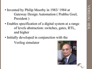 An Introductory course on Verilog HDL-Verilog hdl ppr | PDF