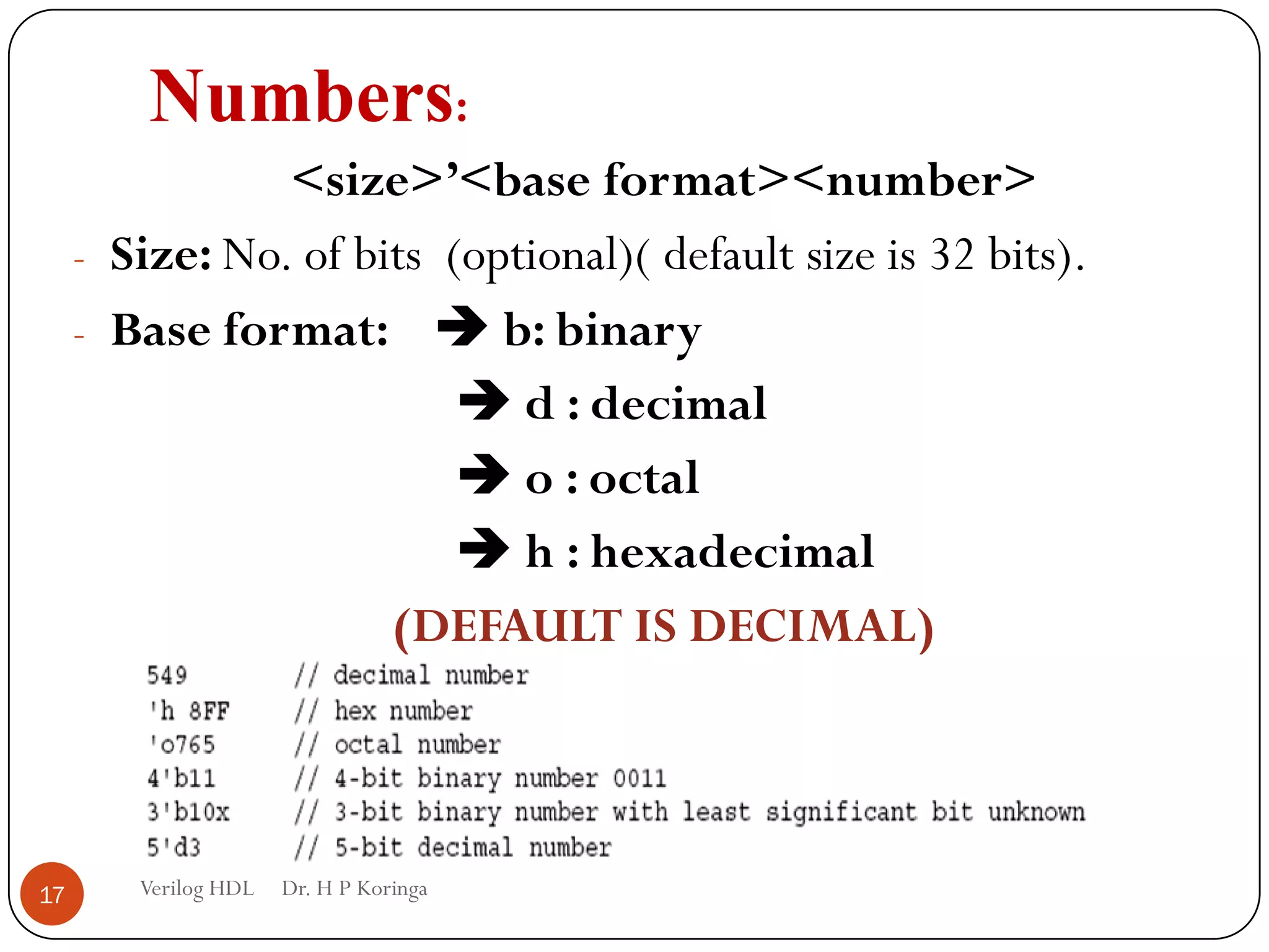 Verilog HDL | PPT