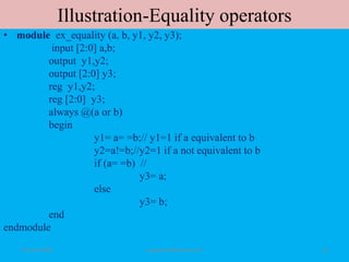 Verilog operators | PPTX