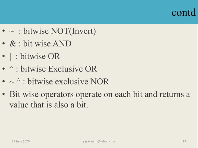 Verilog Operators Pptx Programming Languages Computing