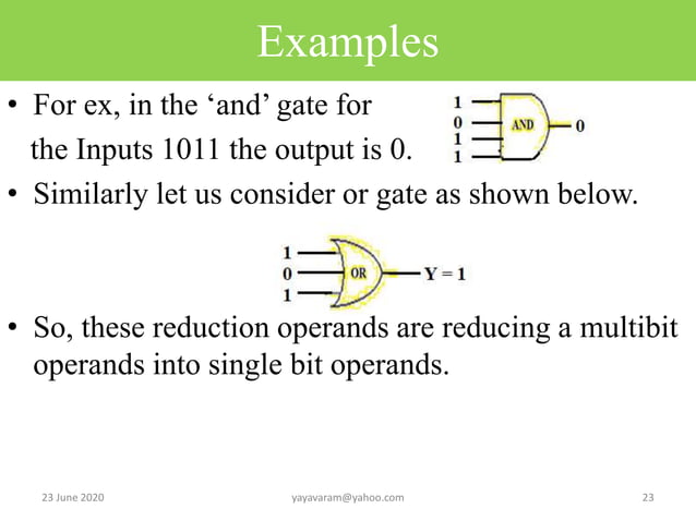 Verilog Operators Pptx Programming Languages Computing
