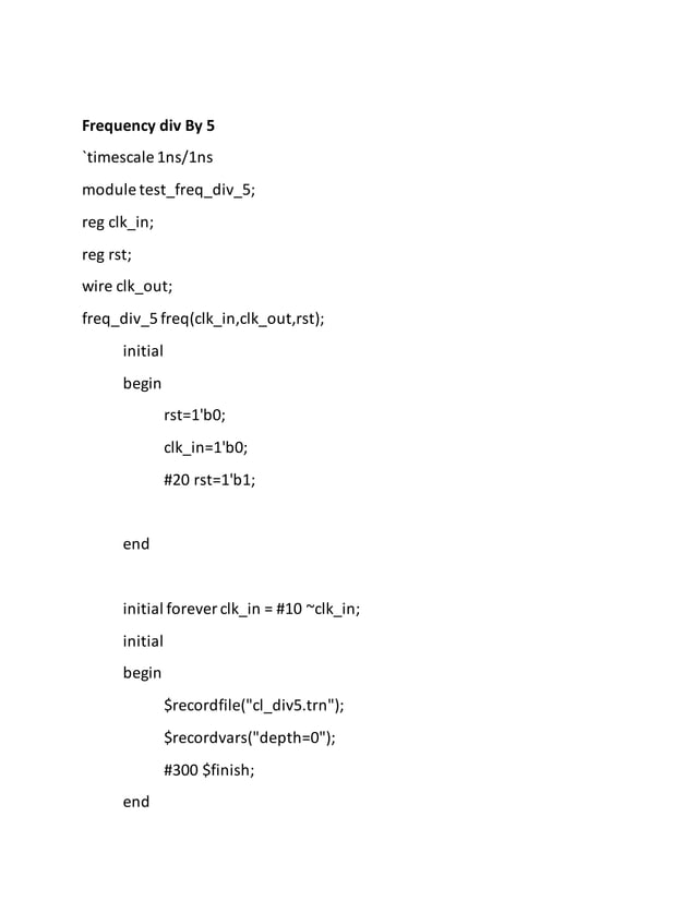 Verilog Code Pdf 