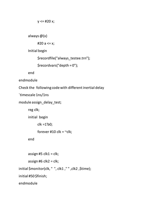 Verilog Code Docx Programming Languages Computing