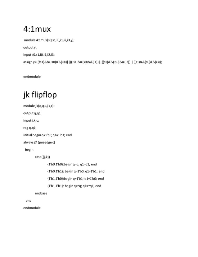 Verilog code all | PDF