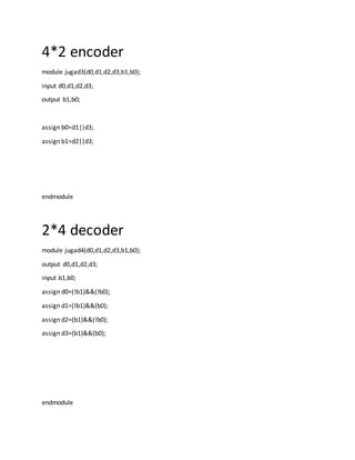 Verilog code all | PDF
