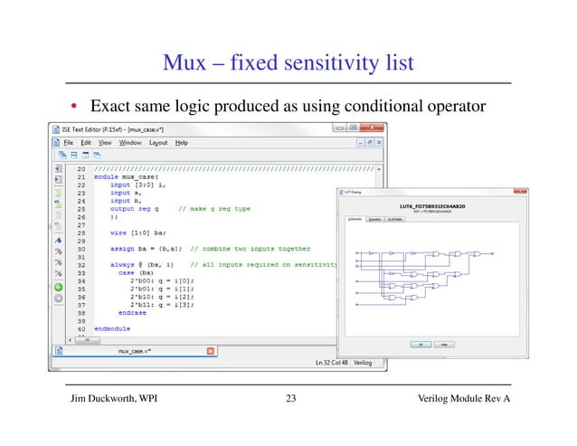 Verilog For Synthesis Combinational Rev Apdf