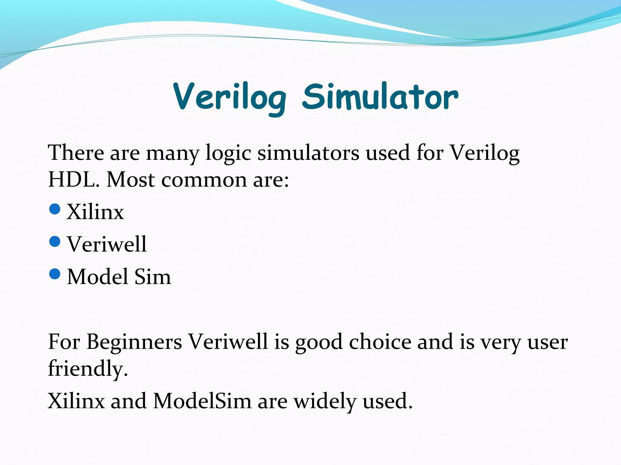 Verilog hdl | PPT